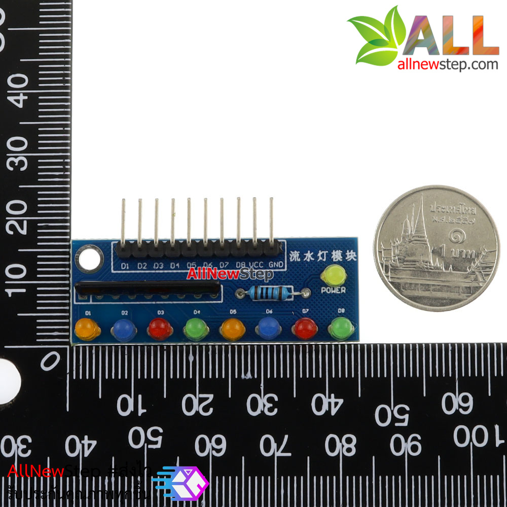 บอร์ดทดลอง Led 8 ดวง แบบหลายสี สำหรับ Arduino Arduinoall ขาย Arduino ซื้อ Arduino อุปกรณ์