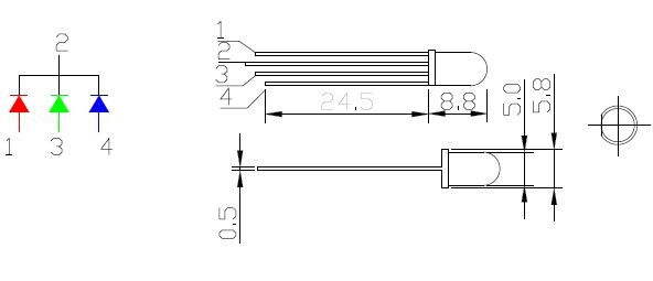 ไฟ Led 3 สี 5mm Rgb 5mm Led จำนวน 3 ดวง Arduinoall ขาย Arduino ซื้อ Arduino อุปกรณ์ Arduino