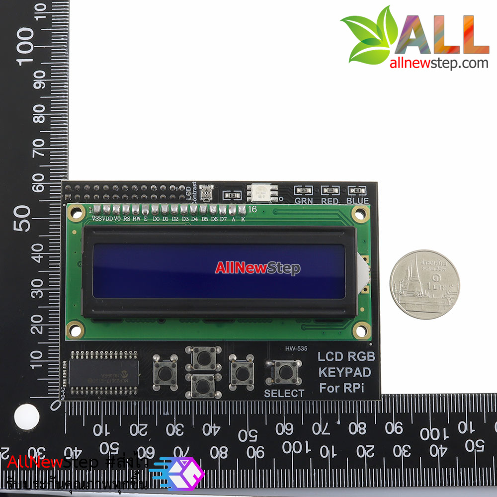 16x2 LCD raspberry Pi RPi Plate with KeyPad + RGB LED - ArduinoAll ขาย Arduino ซื้อ Arduino ...