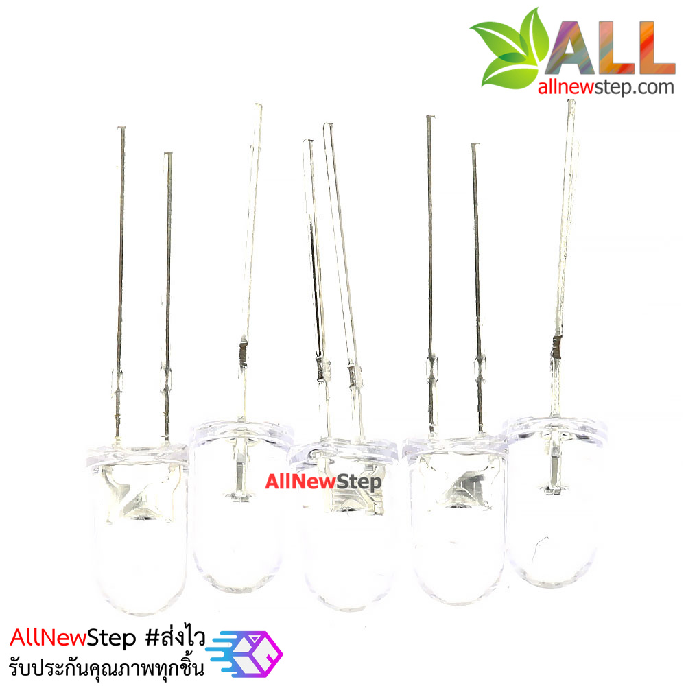 Led 5mm สีแดง จำนวน 5 ดวง แบบใส Arduinoall ขาย Arduino ซื้อ Arduino อุปกรณ์ Arduino Sensor ส่งฟรี