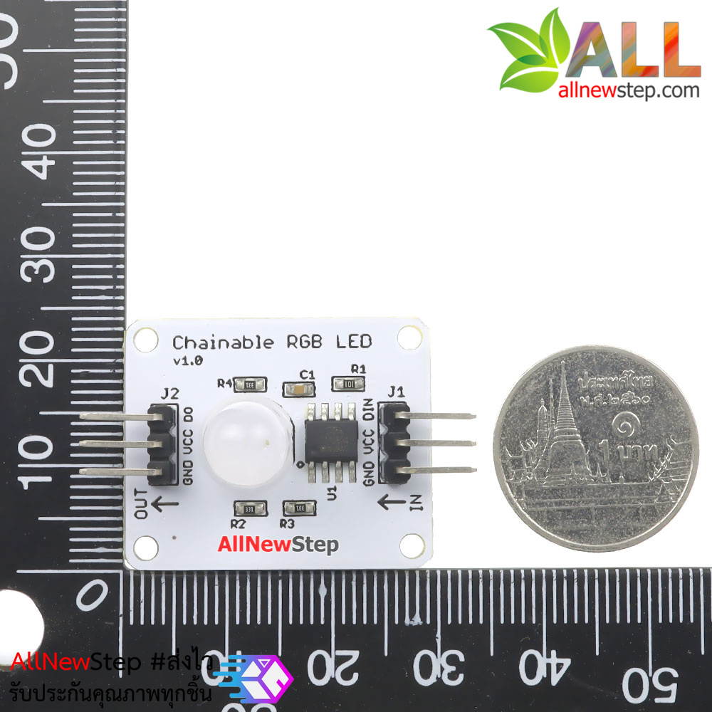 โมดูล LED RGB Chain โมดูลไฟ led แบบต่อพ่วงได้ RGB Full color LED 8mm ...