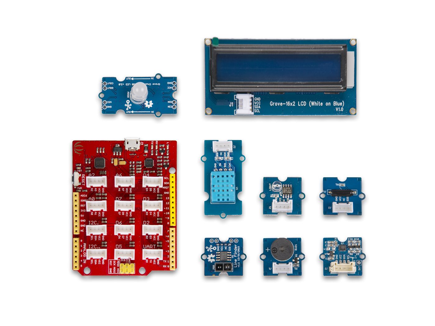 Arduino ชุดเริ่มต้นเรียนรู้ Grove Beginner Kit for Arduino บอร์ดของแท้จาก SeeedStudio ...
