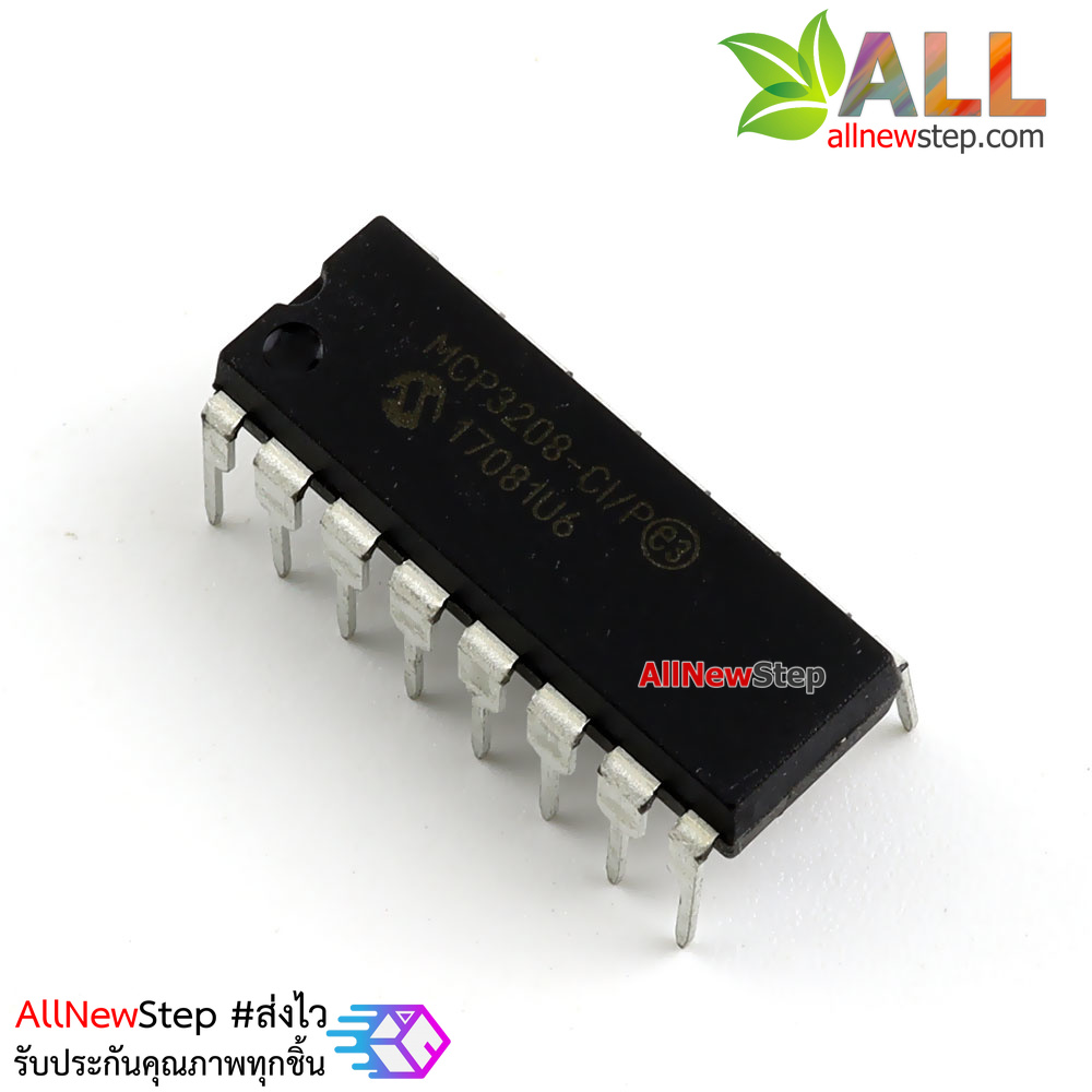 Mcp3208 Ic แปลง Analog เป็น Digital 8 ช่อง ขนาด 12bit Arduinoall ขาย