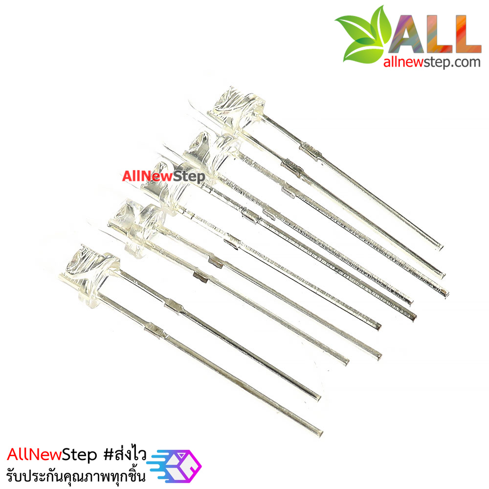 Led หลองไฟ Led 3mm สีเหลือง แบบใส ไฟเลี้ยง 20 22v จำนวน 5 ชิ้น Arduinoall ขาย Arduino ซื้อ