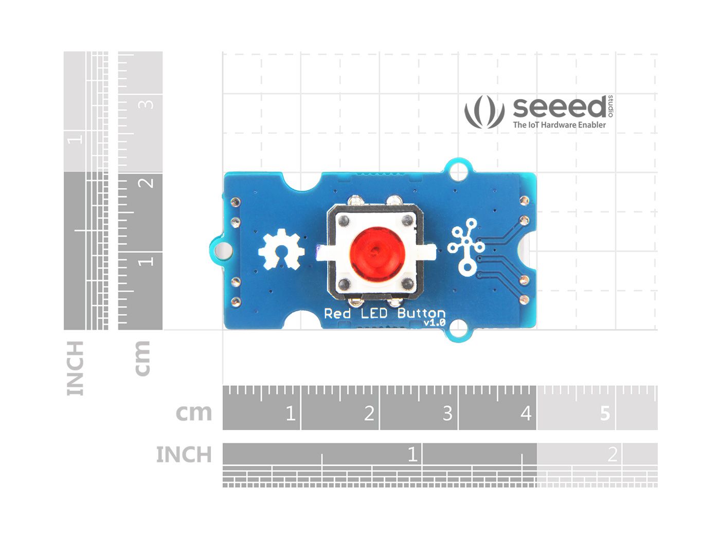 โมดูลสวิตช์พร้อมไฟ LED สีแดง Grove - Red LED Button ของแท้จาก Seeed Studio - ArduinoAll ขาย ...