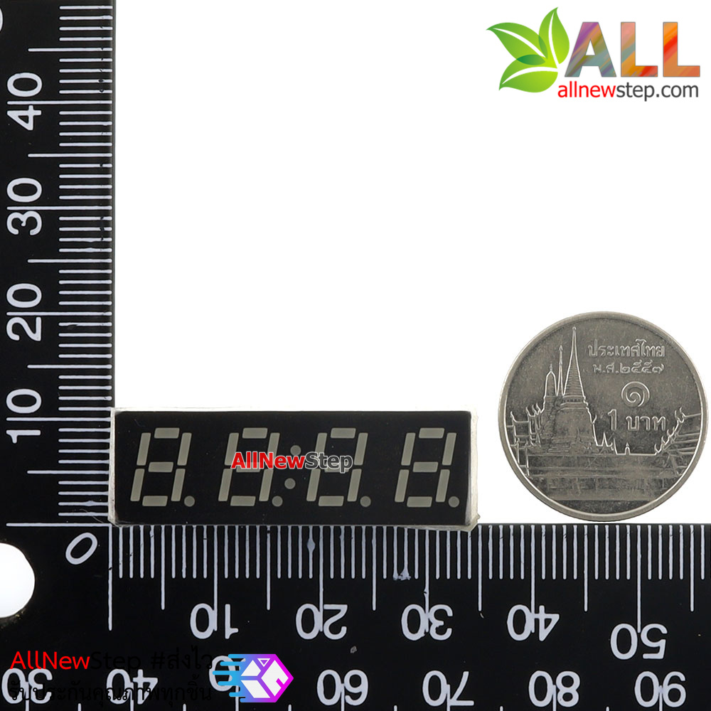 7 Segment 028 นิ้ว Common Anode 4 Digit Clock Red ไฟ 7 Segment 028 4 หลัก สีแดงพร้อมจุดนาฬิกา