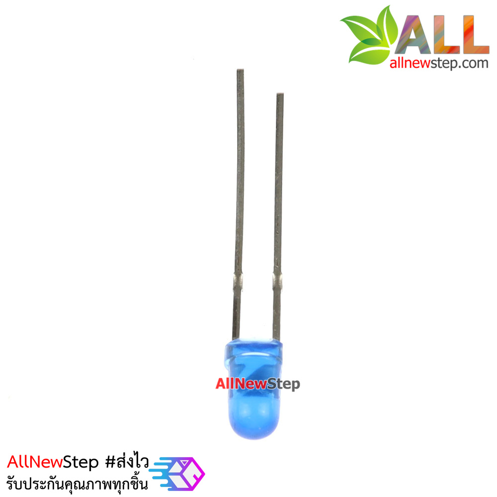 Led ขนาด 3mm สีน้ำเงิน จำนวน 5 ดวง Arduinoall ขาย Arduino ซื้อ Arduino อุปกรณ์ Arduino Sensor