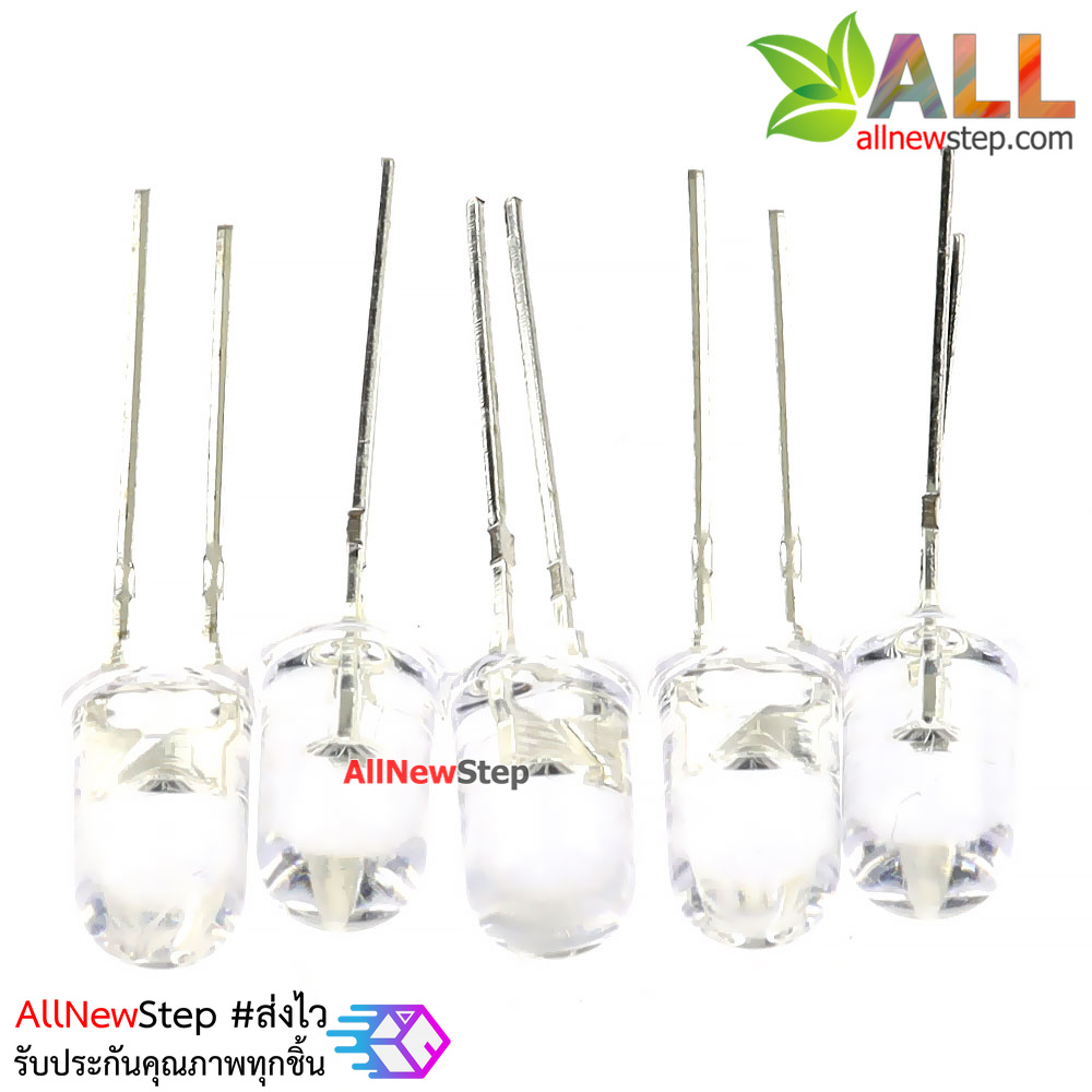 Led 5mm สีแดง จำนวน 5 ดวง แบบใส Arduinoall ขาย Arduino ซื้อ Arduino อุปกรณ์ Arduino Sensor ส่งฟรี