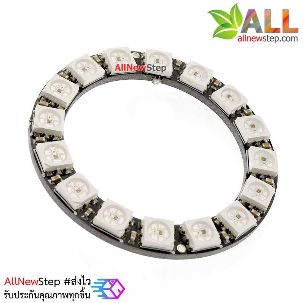NeoPixel Ring 16 WS2812 RGB LED เส้นผ่านศูนย์กลางประมาณ 44mm - ArduinoAll ขาย Arduino ซื้อ ...
