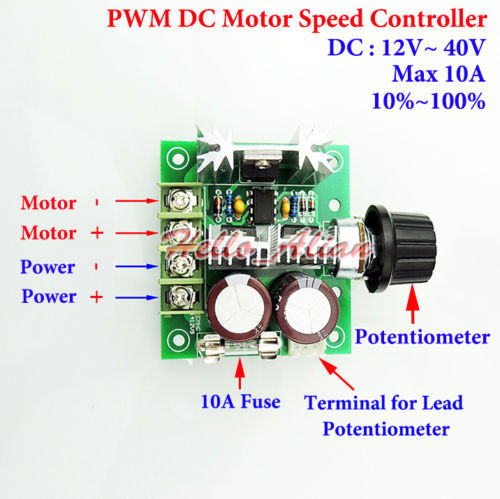 Speed Control PWM Motor 12-40VDC 10A บอร์ดควบคุมความเร็วมอเตอร์กระแสตรง 12-40V 10A - ArduinoAll ...
