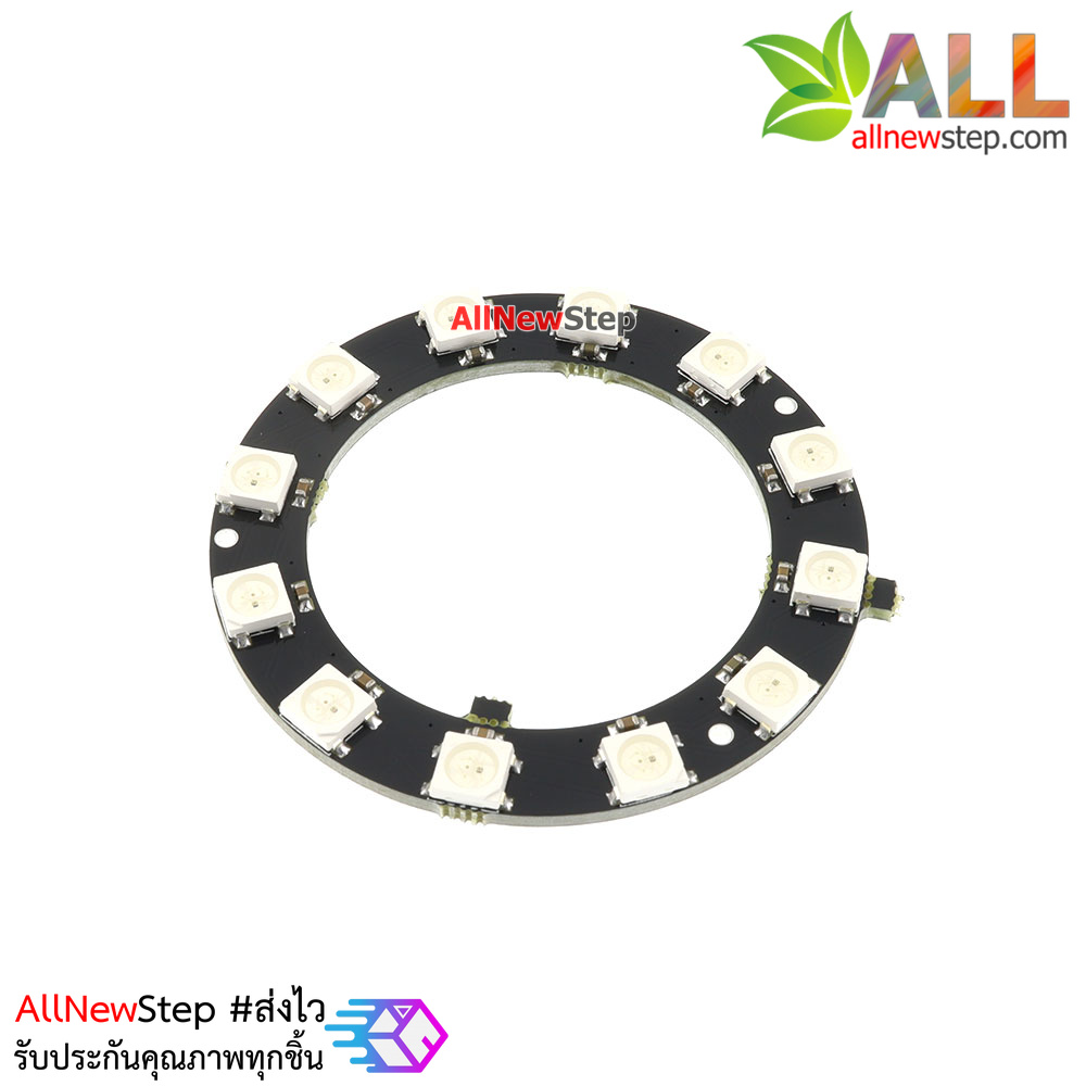 NeoPixel Ring 12 WS2812 RGB LED - ArduinoAll ขาย Arduino ซื้อ Arduino อุปกรณ์ Arduino Sensor ส่งฟรี