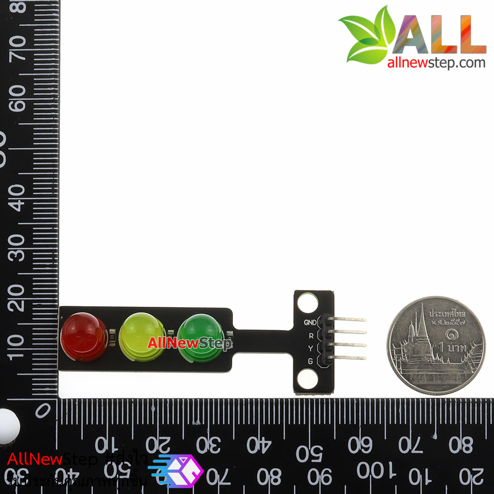 LED traffic light module 5V traffic light module LED 8mm 3 สีแบบไฟจราจร ...