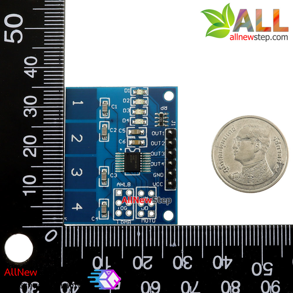 สวิตช์สัมผัส 4 ช่อง 4-way Switch Digital Touch Capacitive Modul - ArduinoAll ขาย Arduino ซื้อ ...