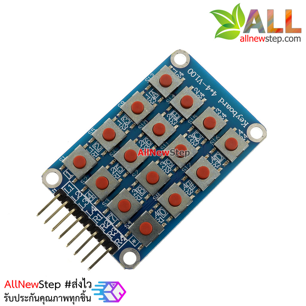 Micro Switch 4x4 Matrix 16 Keypad Keyboard Module Arduinoall ขาย
