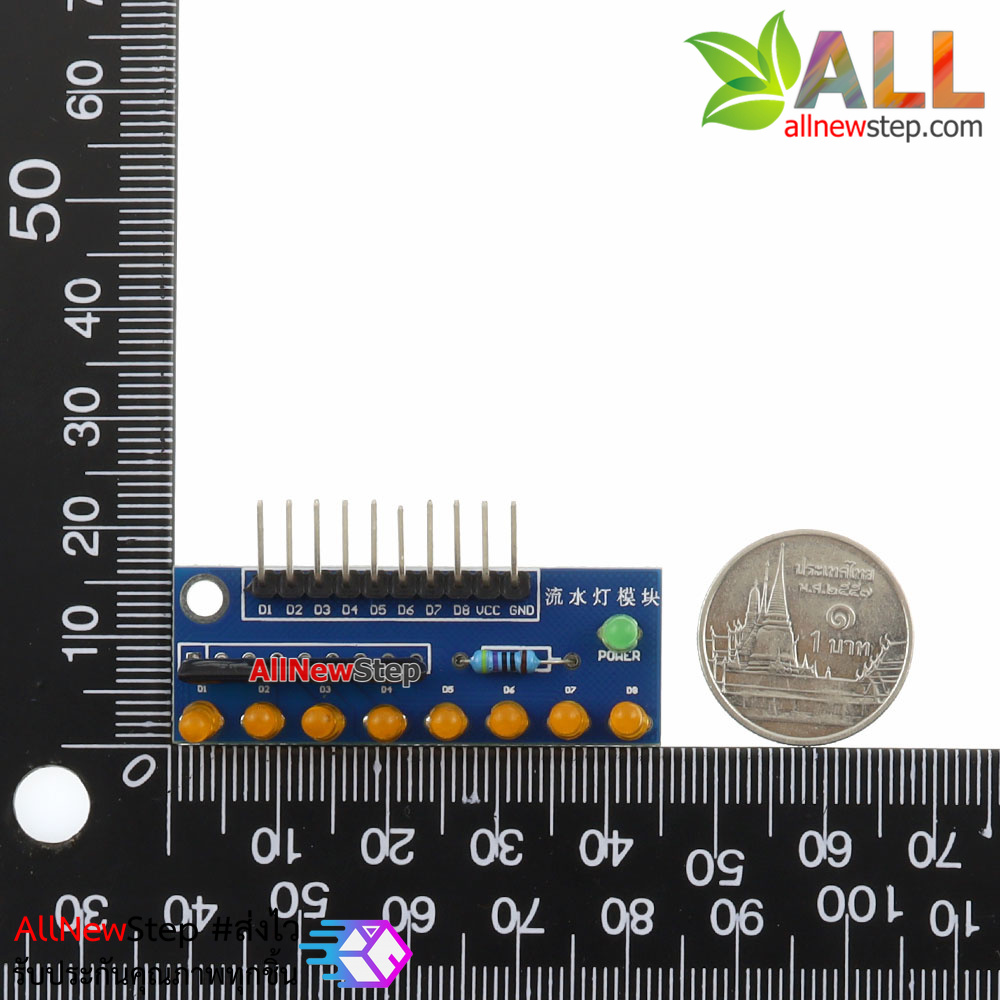 บอร์ดทดลอง Led 8 ดวง สำหรับ Arduino สีส้ม Arduinoall ขาย Arduino ซื้อ Arduino อุปกรณ์ Arduino