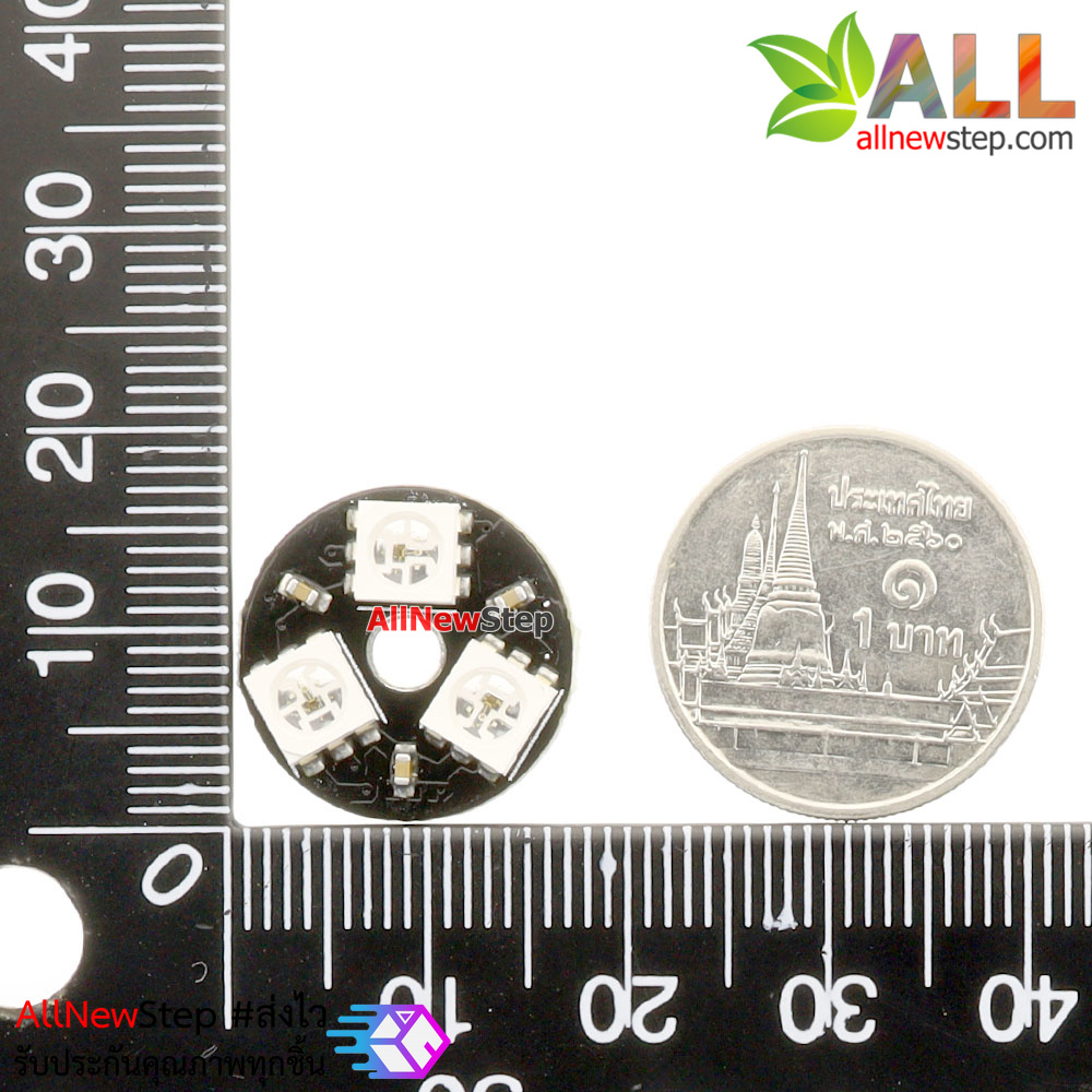 NeoPixel Ring 3 WS2812 RGB LED - ArduinoAll ขาย Arduino ซื้อ Arduino อุปกรณ์ Arduino Sensor ส่งฟรี