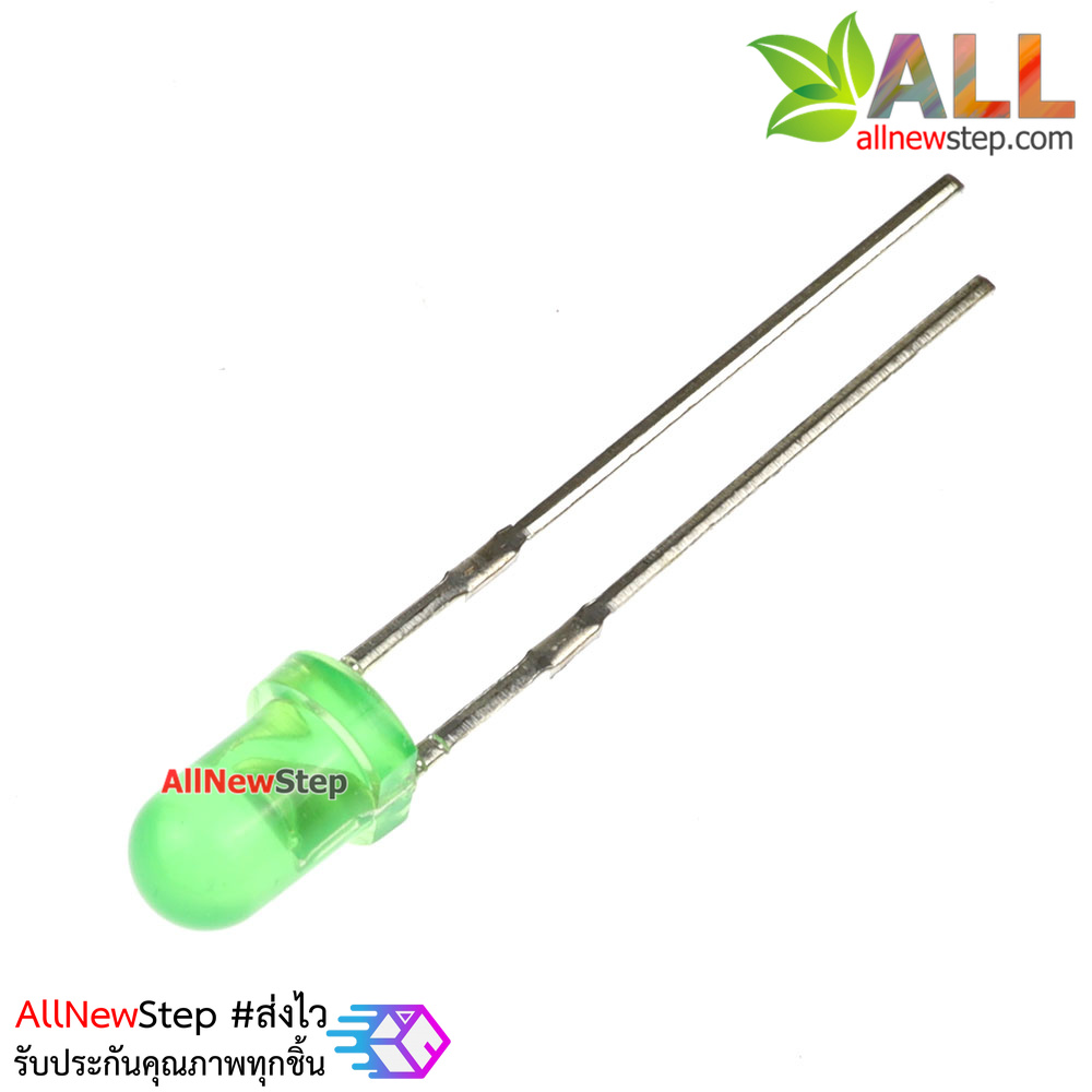 Led ขนาด 3mm สีเขียว จำนวน 5 ดวง Arduinoall ขาย Arduino ซื้อ Arduino อุปกรณ์ Arduino Sensor ส่งฟรี