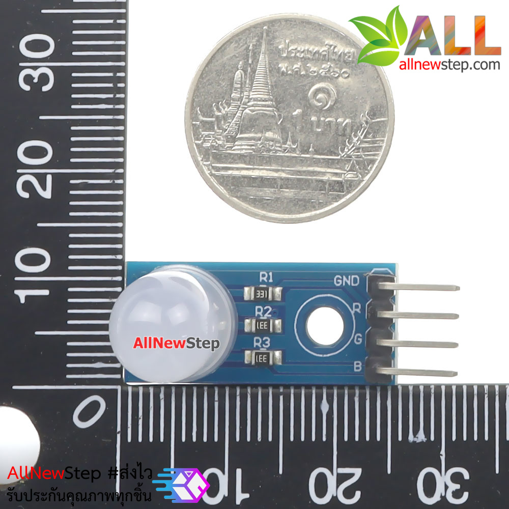 RGB LED module three-color LED module 10mm total cloudy - ArduinoAll ขาย Arduino ซื้อ Arduino ...