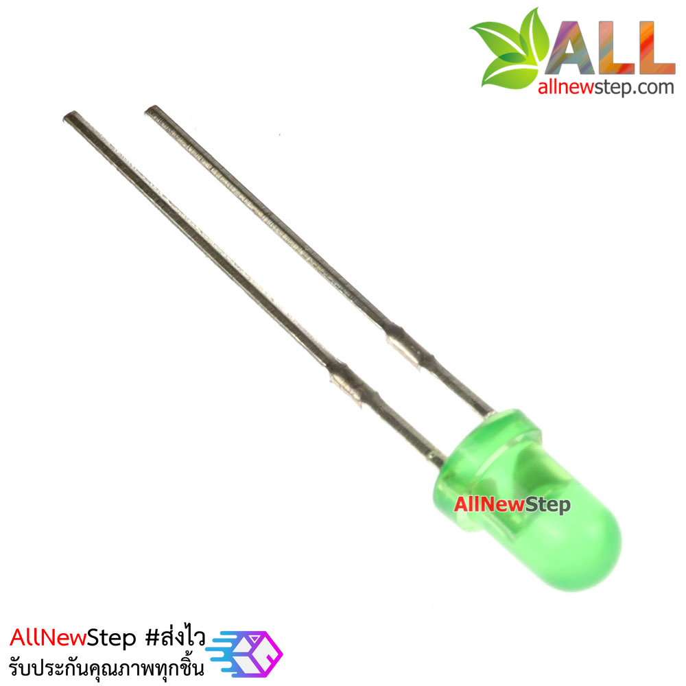 Led ขนาด 3mm สีเขียว จำนวน 5 ดวง Arduinoall ขาย Arduino ซื้อ Arduino อุปกรณ์ Arduino Sensor ส่งฟรี