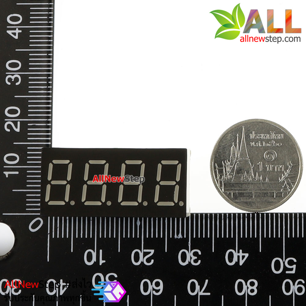 7 Segment 036 นิ้ว Common Cathode 4 Digit Red ไฟ 7 Segment 036 4 หลัก