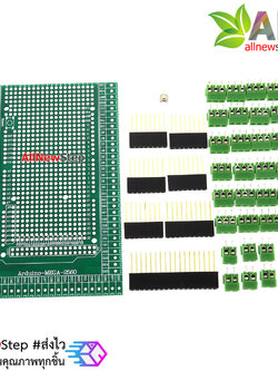 โมดูลขยายขา mega2560 PCB Phototype Screw Terminal Block Arduino Mega 2560 Shield - ArduinoAll ...