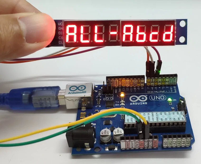100 Arduino สอนวิธีใช้งานโมดูล จอแสดงตัวเลข 8 หลัก 036 Max7219 Arduino Arduinoall ขาย